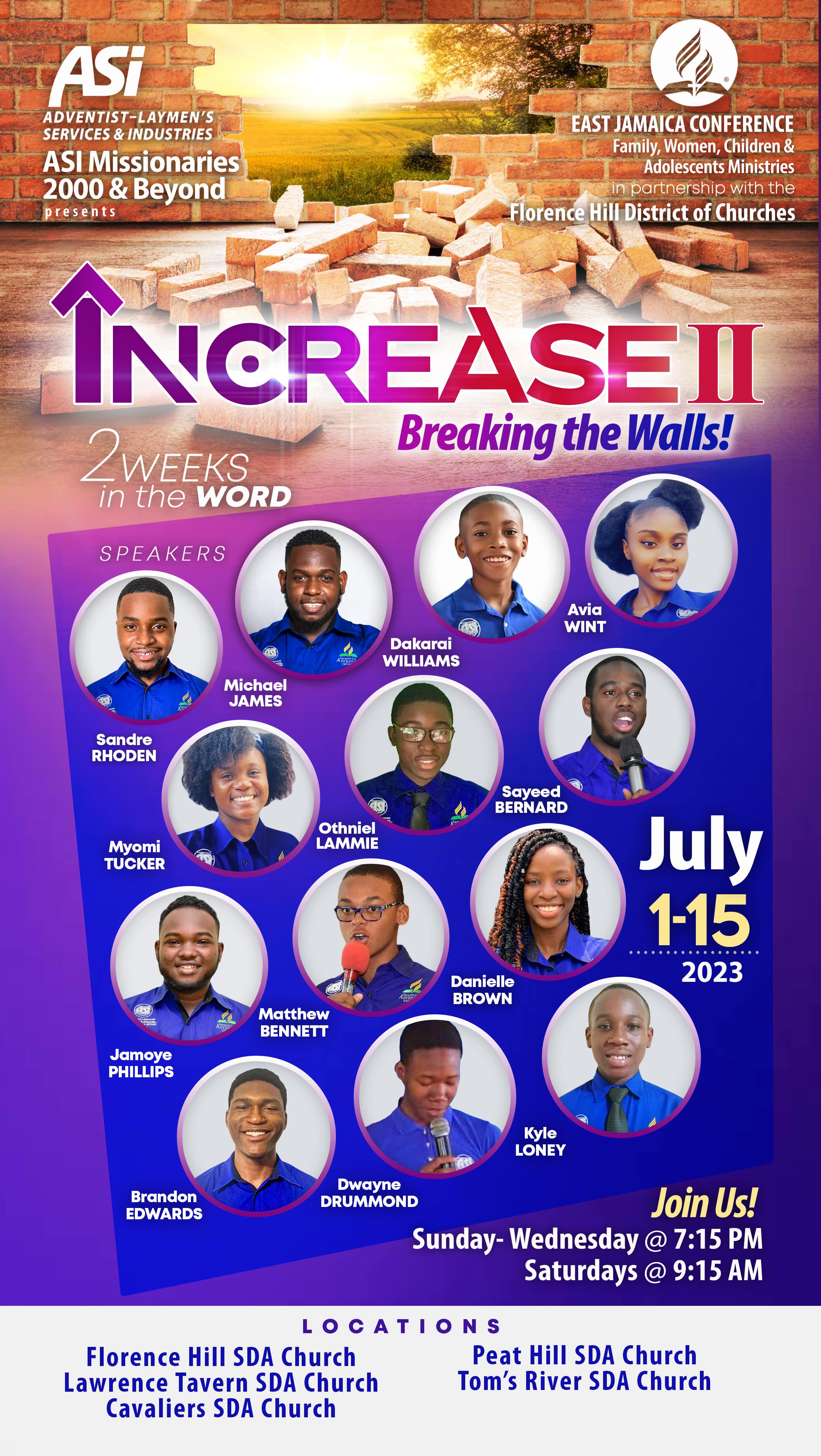 East Jamaica Conference of Seventh-day Adventists :: ASI Increase ...